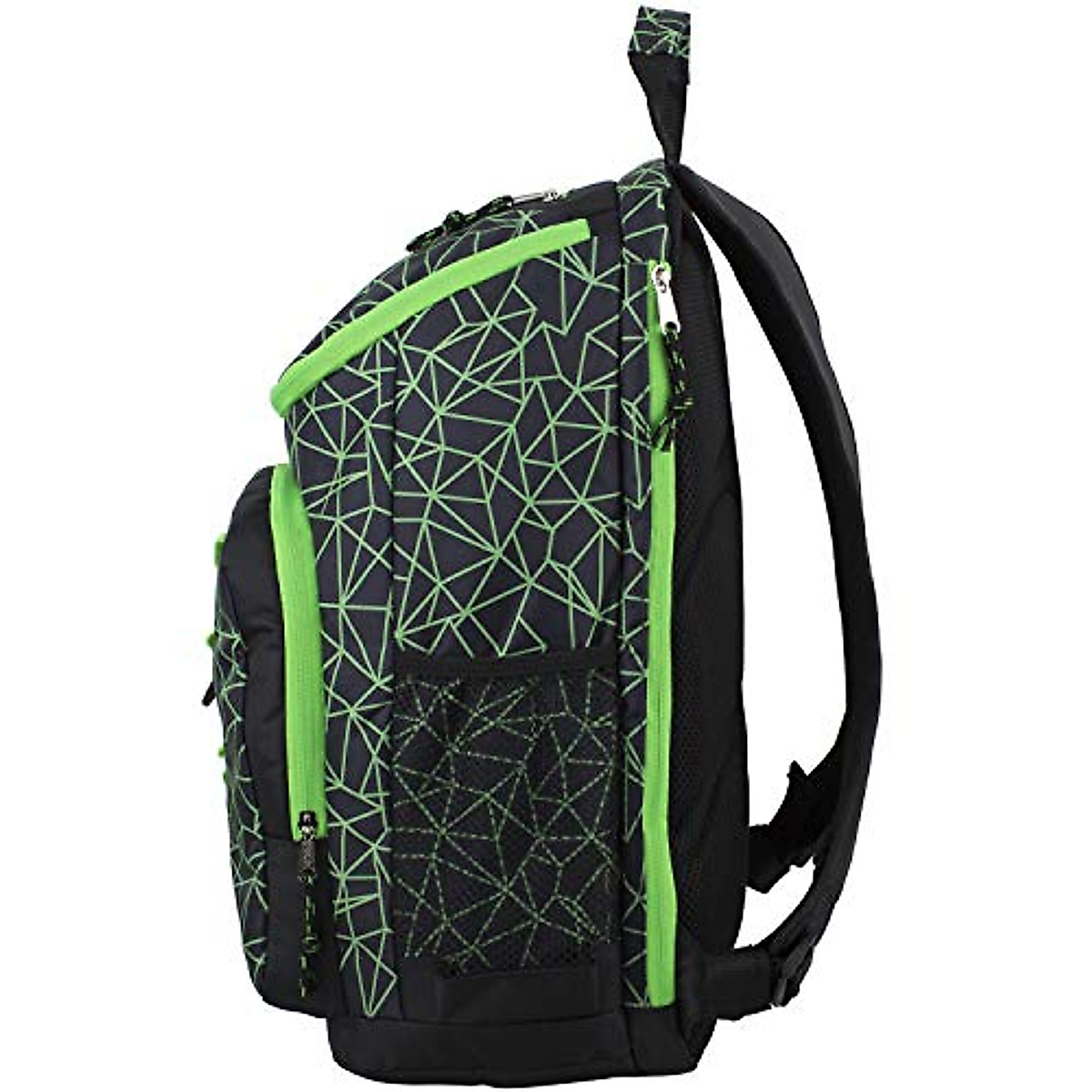 FUEL Top Load Multipurpose Backpack, Extra Large Main Compartment w/Easy Access, Padded Back w/Adjustable Comfort Straps, Front Molle Loops - Black/Lime