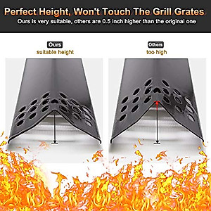 Metal Club Grill Parts Kit for Nexgrill 720-0882A 720-0896 720-0925 Grills, 5-Pack Grill Burner Tubes & Grill Igniters and 5-Pack Flame Tamers Heat Plates Heat Shields Replacement