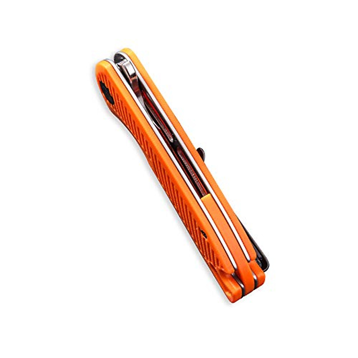 CIVIVI Durus Folding Pocket Knife –Everyday Carry Folder Knife with Satin D2 Blade G10 Handle, 3 Inch Flipper Knife with Liner Lock ,Ball Bearing Pivot, Reversible Clip C906C (Orange)