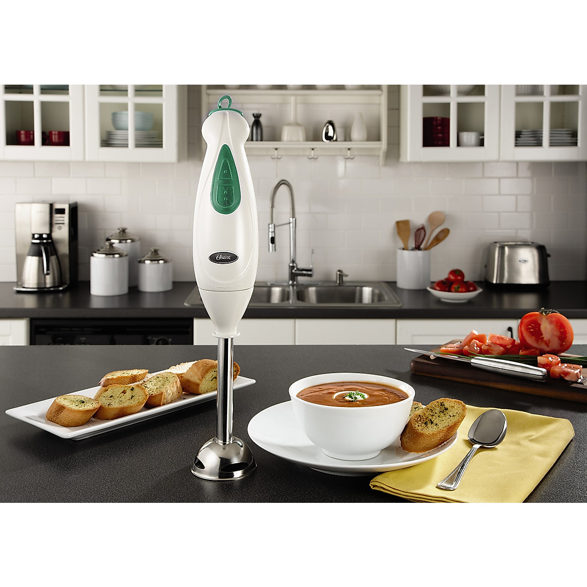 Oster FPSTHB2602 Accentuate Two Speed Hand Blender, 250-watt, Green
