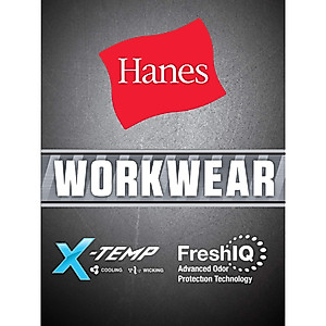 Hanes mens Men's Workwear Short Sleeve Tee (2-pack) T Shirt, Safety Orange, XX-Large US
