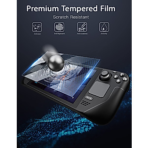 [11 in 1] Benazcap Carrying Case Compatible with Steam Deck/Steam Deck OLED, Accessories Kit with Hard Shell Travel Carry Case, Screen Protector, Silicon Protective Case,Thumb Grip Cap and More