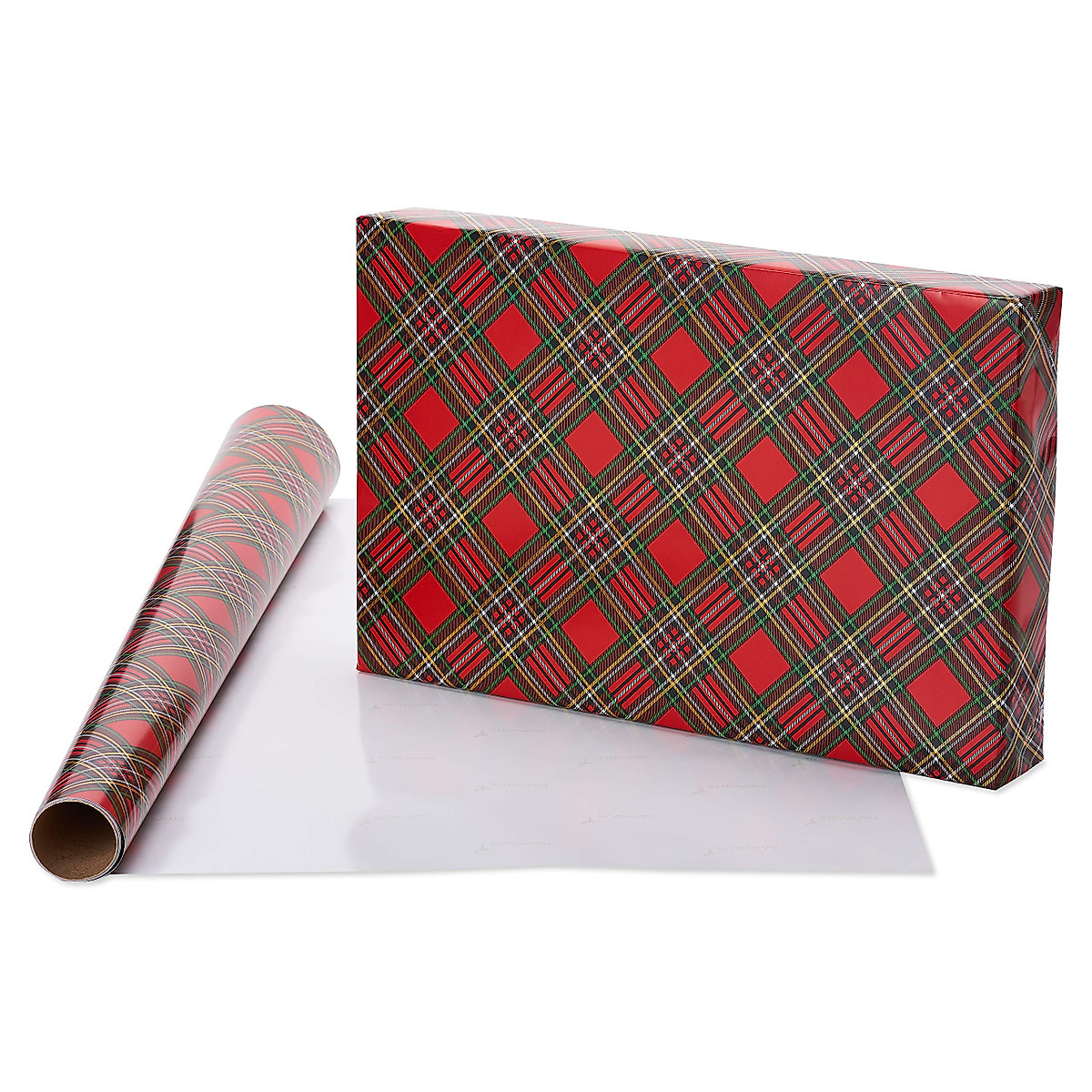 Papyrus Christmas Wrapping Paper Bundle, Holiday Chic and Santa's Best Friends Dog Print (2 Rolls)