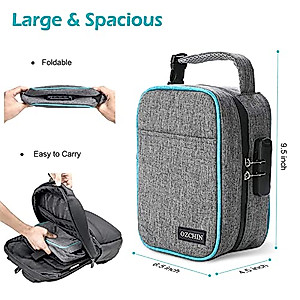 OZCHIN Large Storage Bag with Combination Lock for Lunch, File Organizer Case Container for Medicine, Travel