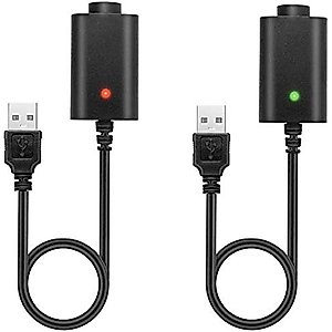 USB Cable Smart Wireless USB Charger Wireless Rechargeable Overcharge Protection for Adapter Devices with LED Indicator USB Electronics [2 Pack]