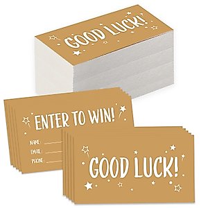 300 Pcs Classic Enter to Win Raffle Tickets Cards 3.5 x 2 Inch Entry Form Ticket Cards for Contest, Auction, Raffles, Ballot Box with Space for Name, Email Address Phone Number Fields (300)