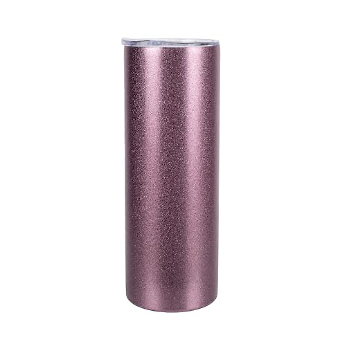 Elanze Designs 20 oz Glitter Stainless Steel Insulated Travel Tumbler With Sliding Lid For Iced or Hot Beverage, Bubblegum Pink