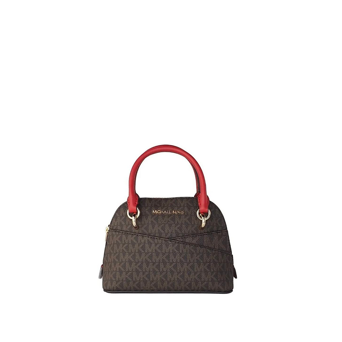 Michael Kors Jet Set Travel XS Dome Satchel Crossbody Leather Signature Flame