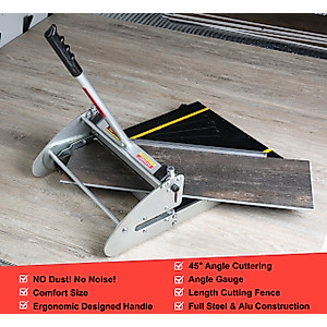 CUTTEREX 13" Free 360° Vinyl Laminate Floor Cutter for VCT, LVT, SPC, PVC, WPC, Rubber Floor and Rigid Core Vinyl Plank, 1 PC Free Spare Blade