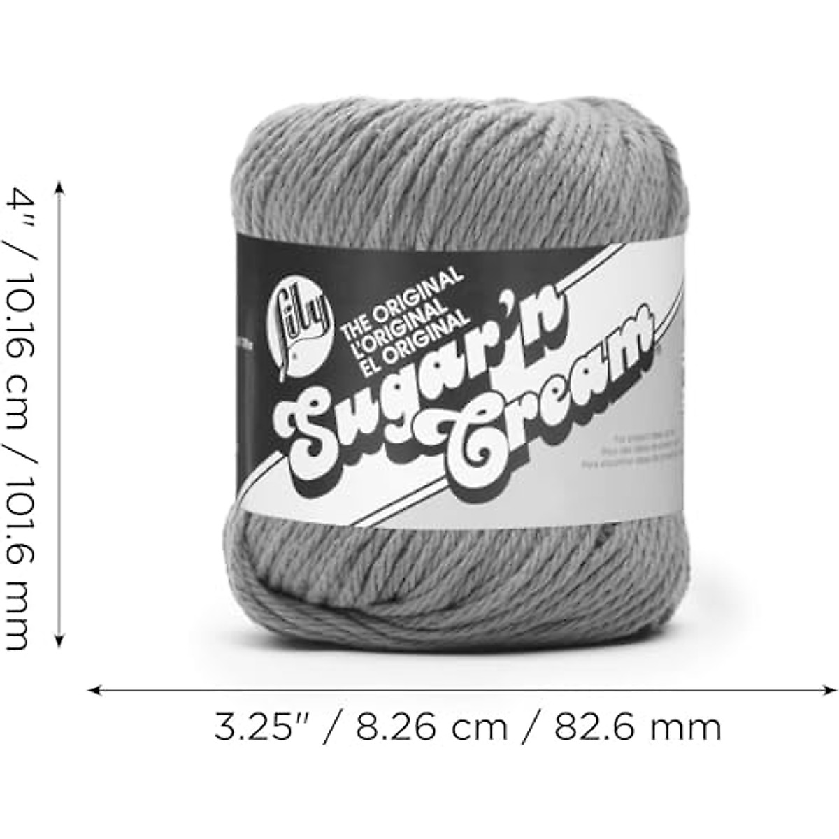 Lily Sugar 'N Cream The Original Solid Yarn, 2.5oz, Medium 4 Gauge, 100% Cotton - Sage Green - Machine Wash & Dry
