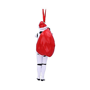 Nemesis Now Stormtrooper Santa Sack Hanging Ornament 13cm, Resin, White, Officially Licensed Stormtrooper Merchandise, Christmas Decoration, Cast in The Finest Resin, Expertly Hand-Painted