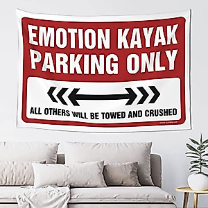 Man Cave Rules Emotion Kayak Parking Only Tapestry Space Decor Vintage Decor (Size : 75X100CM)