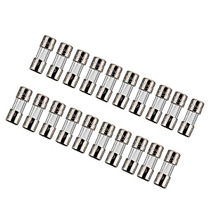 BOJACK Mini Fuse 3.6x10mm 2.5A 2.5amp 125V 0.14x0.39 Inch F2.5AL125V Fast-Blow Glass Fuses (Pack of 20)