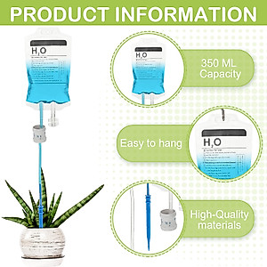 6 Pcs Plant Drip Irrigation Bag 350ml Automatic Plant Waterer Plant Watering Devices System Waterer with Adjustable Valve Switch for Indoor Outdoor House Potted Plant Support Gardening System Kit