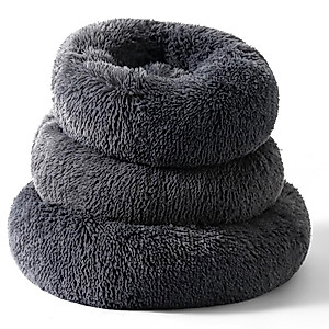 Donut Dog Bed Cat Bed Fluffy Calming Pet Bed Dog Round Bed Cat Round Bed Warm Kitten Nest Ideal for 3Kg Pet