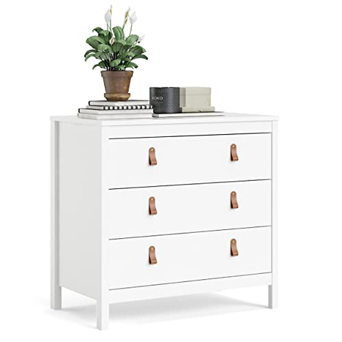 Tvilum 3 Drawer Chest, White