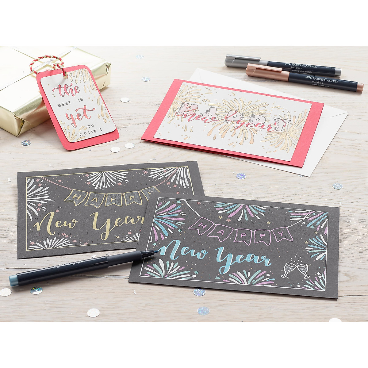 Faber-Castell Metallic Marker Blistercard - Full Range of 6 Colours