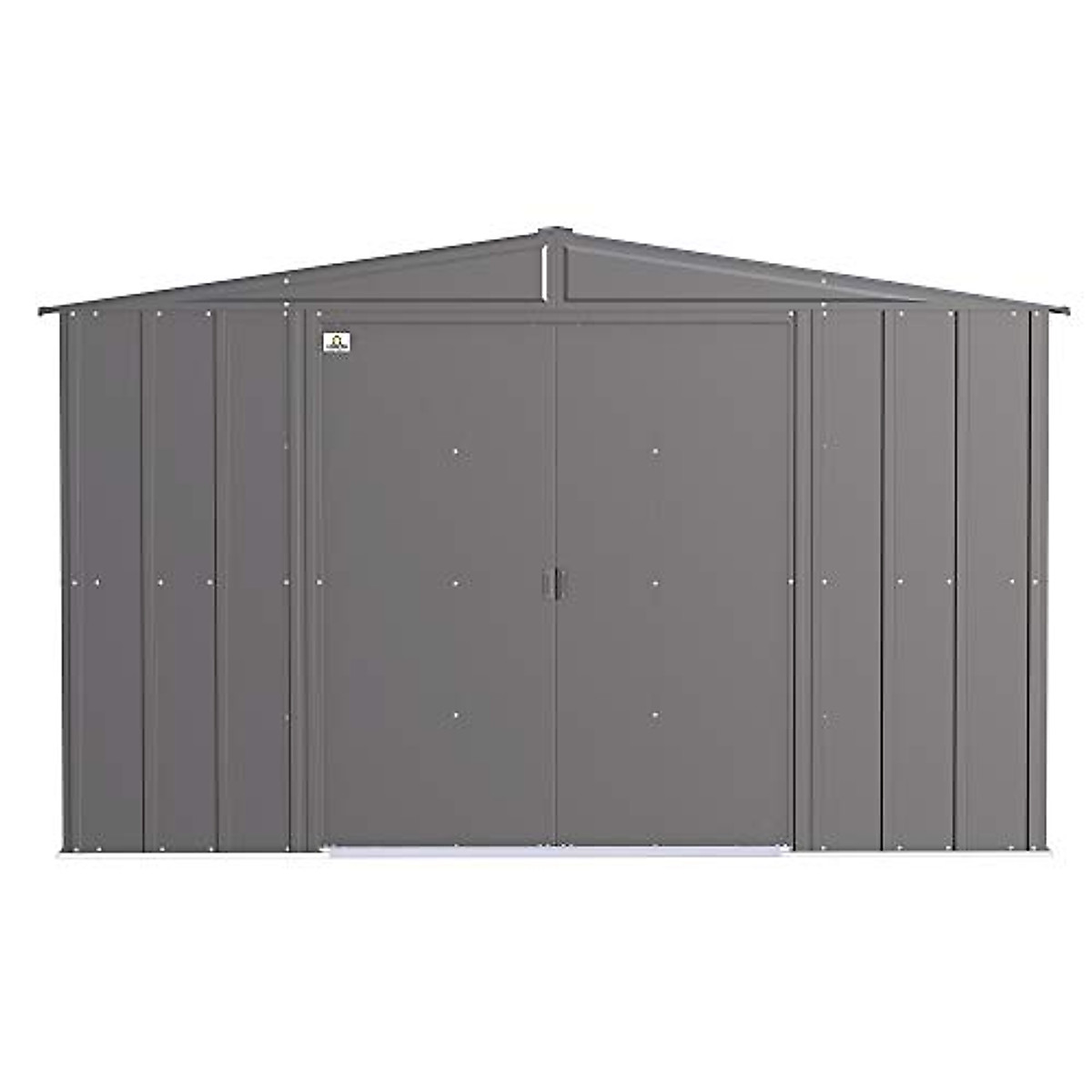Arrow Shed Classic 10' x 12' Outdoor Padlockable Steel Storage Shed Building, Charcoal