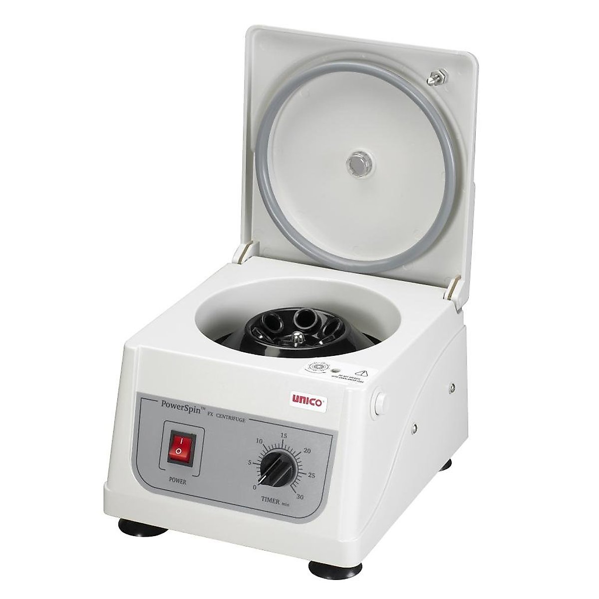 UNICO C806 Power Spin Model FX Centrifuge, 3400 RPM Fixed Speed, 6 Place Rotor, 30 Minutes Timer, 6 x 10 mL or 3 x 15 mL Capacity