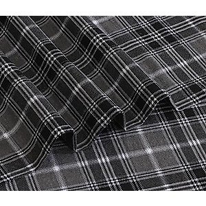 RUVANTI Flannel Sheets Twin Size - 100% Cotton Brushed Flannel Bed Sheet Sets - Deep Pockets 16 Inches (fits up to 18") - All Seasons Breathable & Super Soft - Warm & Cozy - 3 Pcs - Grey Plaid