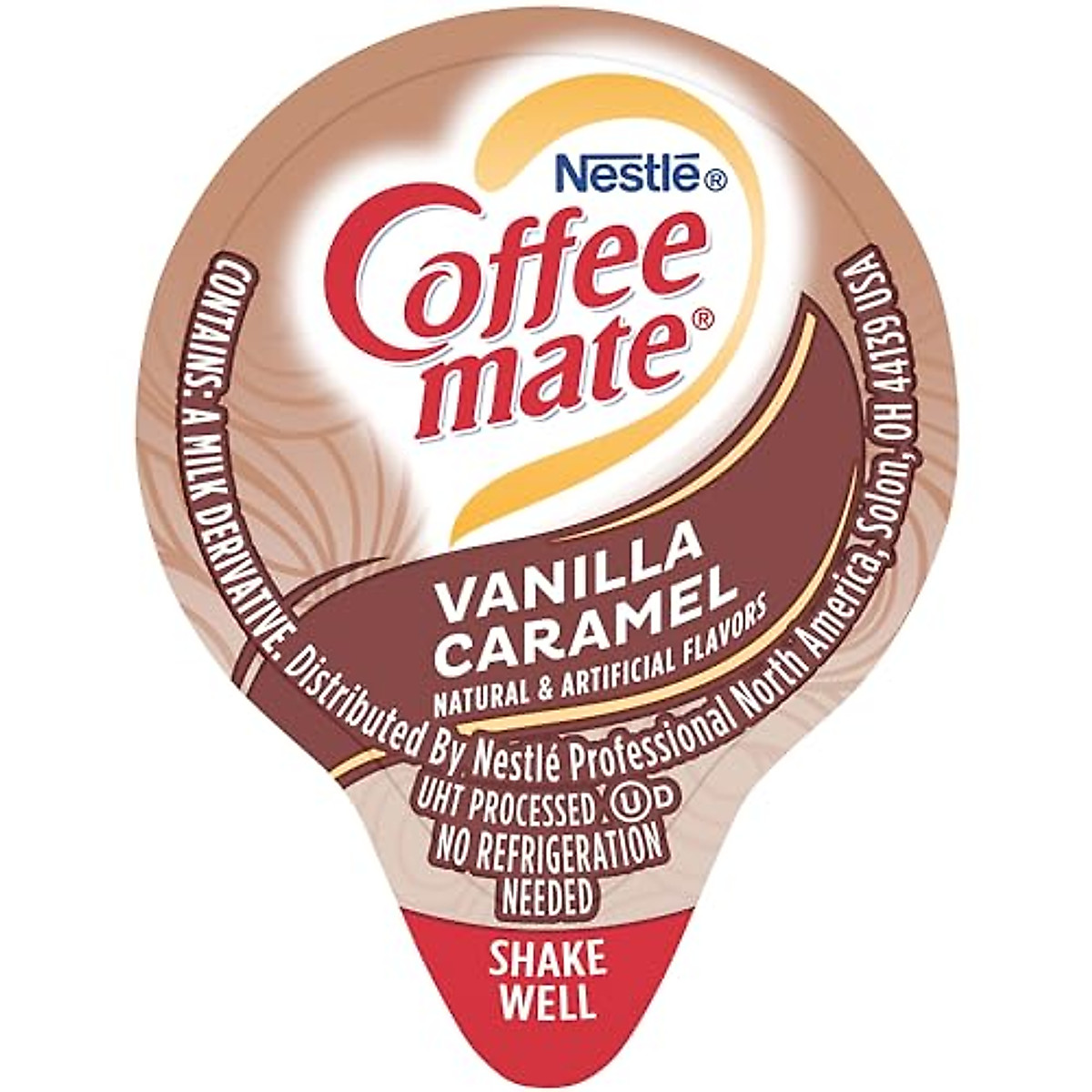 Nestle Coffee mate Coffee Creamer, Vanilla Caramel, Liquid Creamer Singles, Non Dairy, No Refrigeration, 0.37 Fl Oz (Pack of 180)