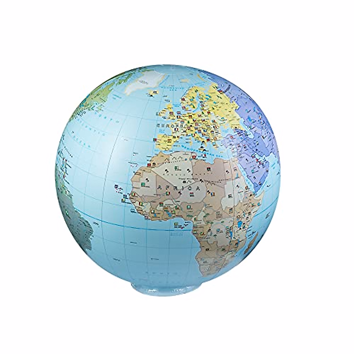 Caly Inflatable Globe The World XXL 85 cm, 060ENF, Ocean Blue