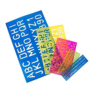 Mr. Pen Letters and Numbers Alphabet Templates, Letter Stencils, Pack of 5