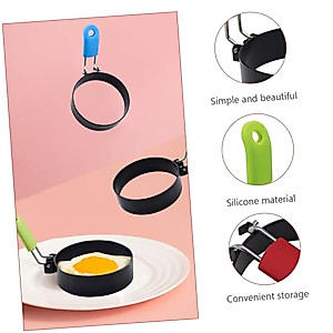 NAMOARLY 4pcs Fried Egg Mold Egg Cooker Mold Egg Shaper Egg Cooking Mold Circle Egg Ring Non-stick Frying Pan Pancakes Molds Grilling Accessories Bbq Accessories Iron Spray Non Stick