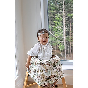 Pobi Baby Premium Multi-Use Cover - Nursing Cover, Baby Car Seat Covers, Shopping Cart, High Chair, and Breastfeeding Cover - Ultra-Soft, Stretchy, Woodland Scarf for Baby and Mom (Wildlife Animal)