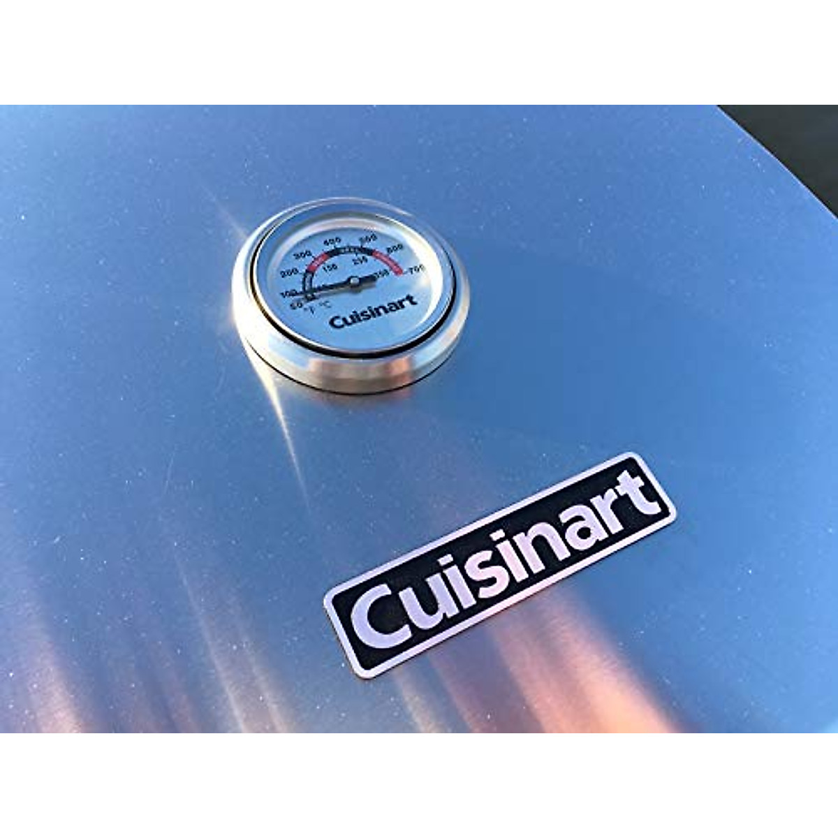 CUISINART Grill Modified for Pontoon Boat with Arnall's Stainless Grill Bracket Set + Chef Professional Featuring Full Stainless-Steel Construction