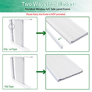 Forestchill Window Air Conditioner Side Panel with Double Layers, Upgraded Insulation AC Side Panels for Window AC Unit, Fits Up to 17" H x 10" W, Pack of 2, White