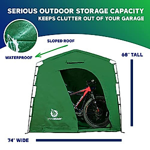 YardStash Bike Storage Tent Heavy Duty, Outdoor, Portable Shed Cover for Bikes, Lawn Mower, Garden Tools for Waterproof, Heavy-Duty Tarp to Protect from Rain, Wind and Snow, Spring Cleaning Essential