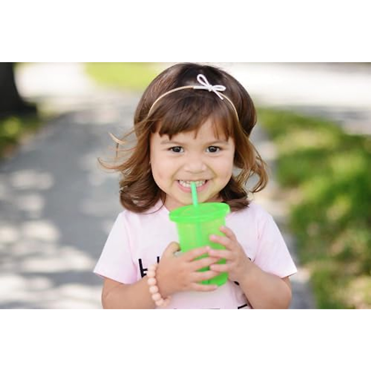 Nuby 4-Pack Stackable Wash or Toss Straw Cups, Multi, One Size