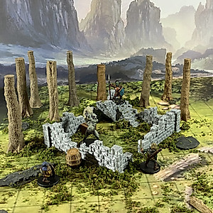 Extruded Gaming Building Ruins Set 4