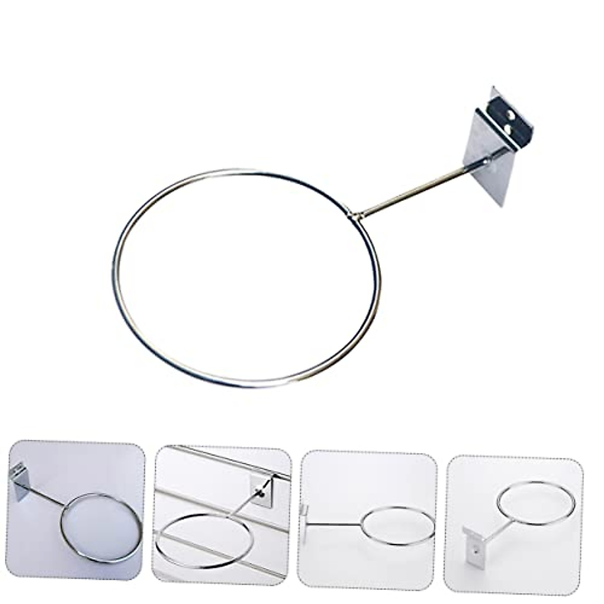 CLISPEED 15 Pcs Ball Bracket Wall Basketball Rack Hook Sports Basketball Wall Rack Basketball Holder Wall Mount Exercise Ball Stand Basketball Showing Rack Shelf Iron Round Fitness