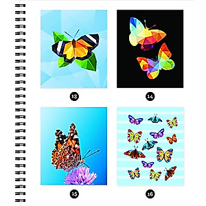 Brain Games - Sticker by Number: Butterflies (28 Images to Sticker)