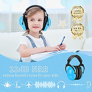 ZOHAN 030 Kids Noise Cancelling Headphones for Autism Ear Protection (Blue)