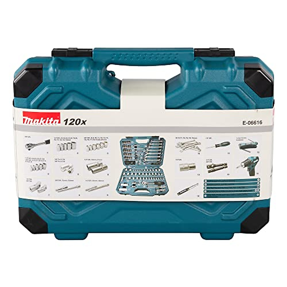 Makita E-06616 120 Piece Maintenance Set Blue/Black