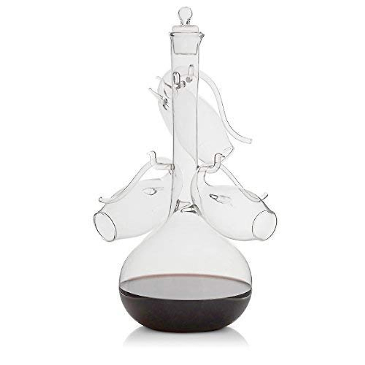 Crystal Port and Dessert Wine Sippers & Decanter, Dry Sherry, Cordial, Aperitif & Nosing Copitas Tasting - Dinner Drink Glassware Glasses | Set of 4 with Carafe - 3 oz Sipper | - The Wine Savant