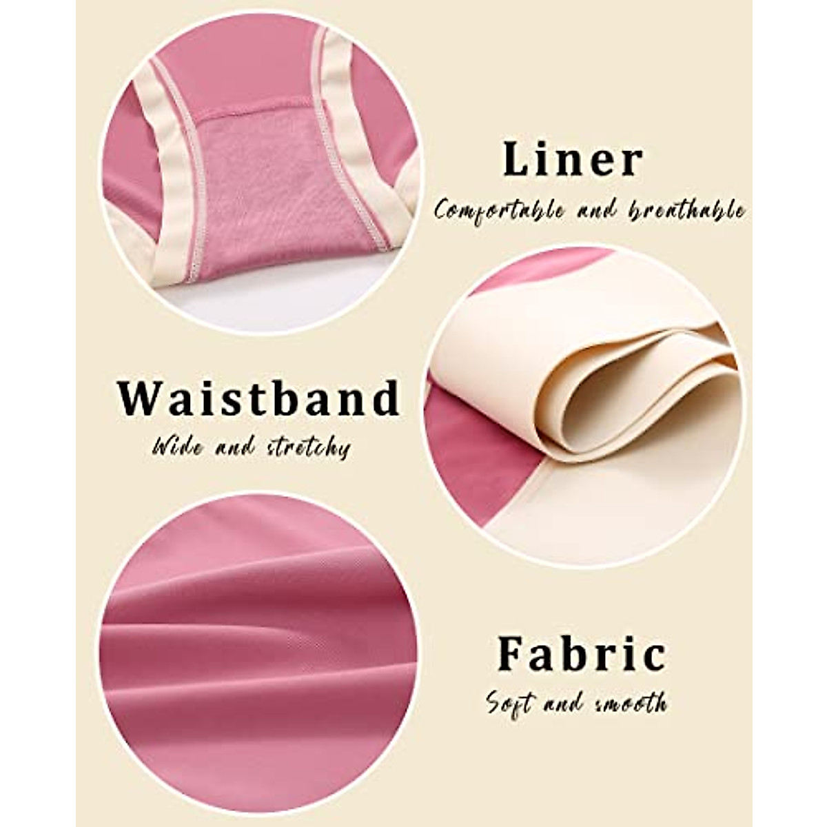 Knowyou High Waisted Underwear for Women Breathable Cute High Cut Panties for Ladies Women's Comfortable Full Coverage Brief