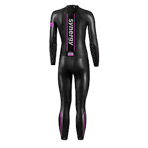 Synergy Triathlon Wetsuit Women’s Endorphin Full Sleeve (Black/Pink, P3)