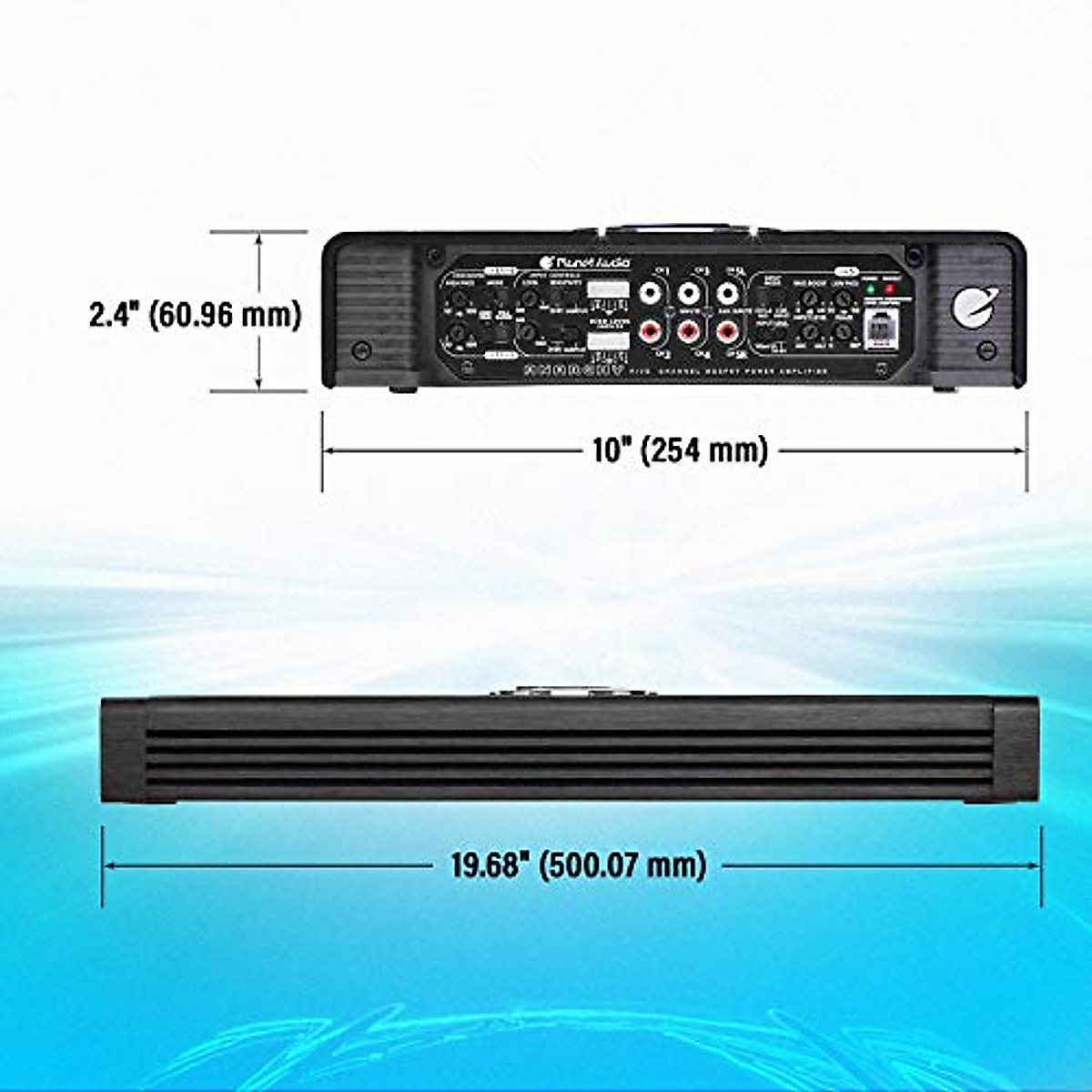 Planet Audio AC1800.5 5 Channel Car Amplifier - 1800 Watts, Full Range, Class A/B, 2-4 Ohm Stable, Mosfet Power Supply, Bridgeable
