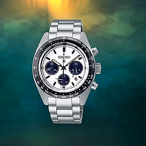 SEIKO Prospex Speedtimer Solar Chronograph Sports White Dial Watch SSC813P1