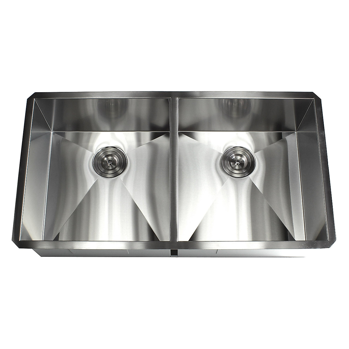 37 Inch Zero Radius Design 16 Gauge Undermount Double 5050 Bowl Stainless Steel Kitchen Sink Premium Package