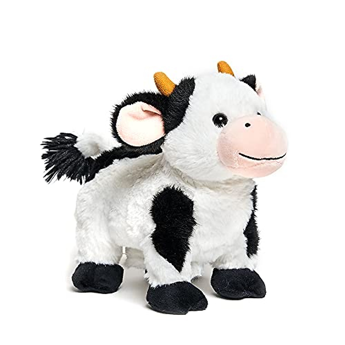 Cuddle Barn - Barnyard Buddies Cow | Animated Singing Cow Plush Stuffed Animal | Walks and Wags Tail to Old Macdonald, 8 inches