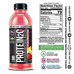 Protein2o 15g Whey Protein Isolate Infused Water Plus Electrolytes, Sugar Free Sports Drink, Ready To Drink, Gluten Free, Lactose Free, Electrolyte Variety Pack, 16.9 fl oz Bottle (12 Count)