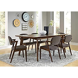 Coaster Malone (Set of 2) Dining Side Chairs Grey and Dark Walnut 20.25"D x 22.75"W x 30"H 105352