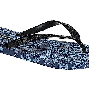 Men's Summer Pattern Flip-Flops Beach Sandals Slippers Shoes Blue/Black (numeric_8_point_5)