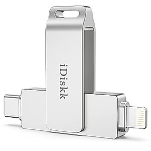 MFi Certified iDiskk 512GB Photo Stick for iPhone USB Storage Flash Drive Photo Transfer Stick for iPhone Picture External Storage iPad Lightning USB C Android Photo Storage iPhone Picture Storage
