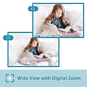 Moonybaby EMF Reduction Baby Monitor with 4 Cameras for 4 Rooms, QuadView 30, No WiFi, 5" 720p HD Quad View Screen, 20 Days Stand-by Battery Life, Room Temperature Display